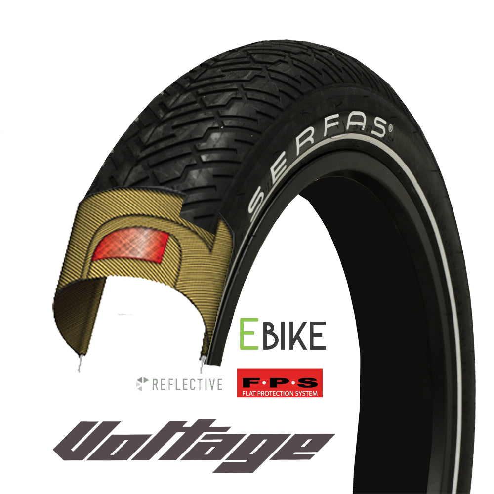 E-VLT E-Voltage W/Reflective Sidewall Fat Tires: 20 x 4 / 26 x 4 ...